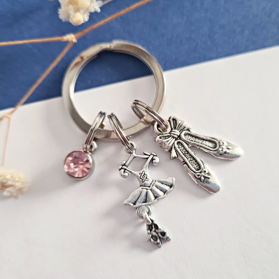 Pink Ballerina Keychain Ballet Dancer Key Ring Ballet Theme - Etsy UK