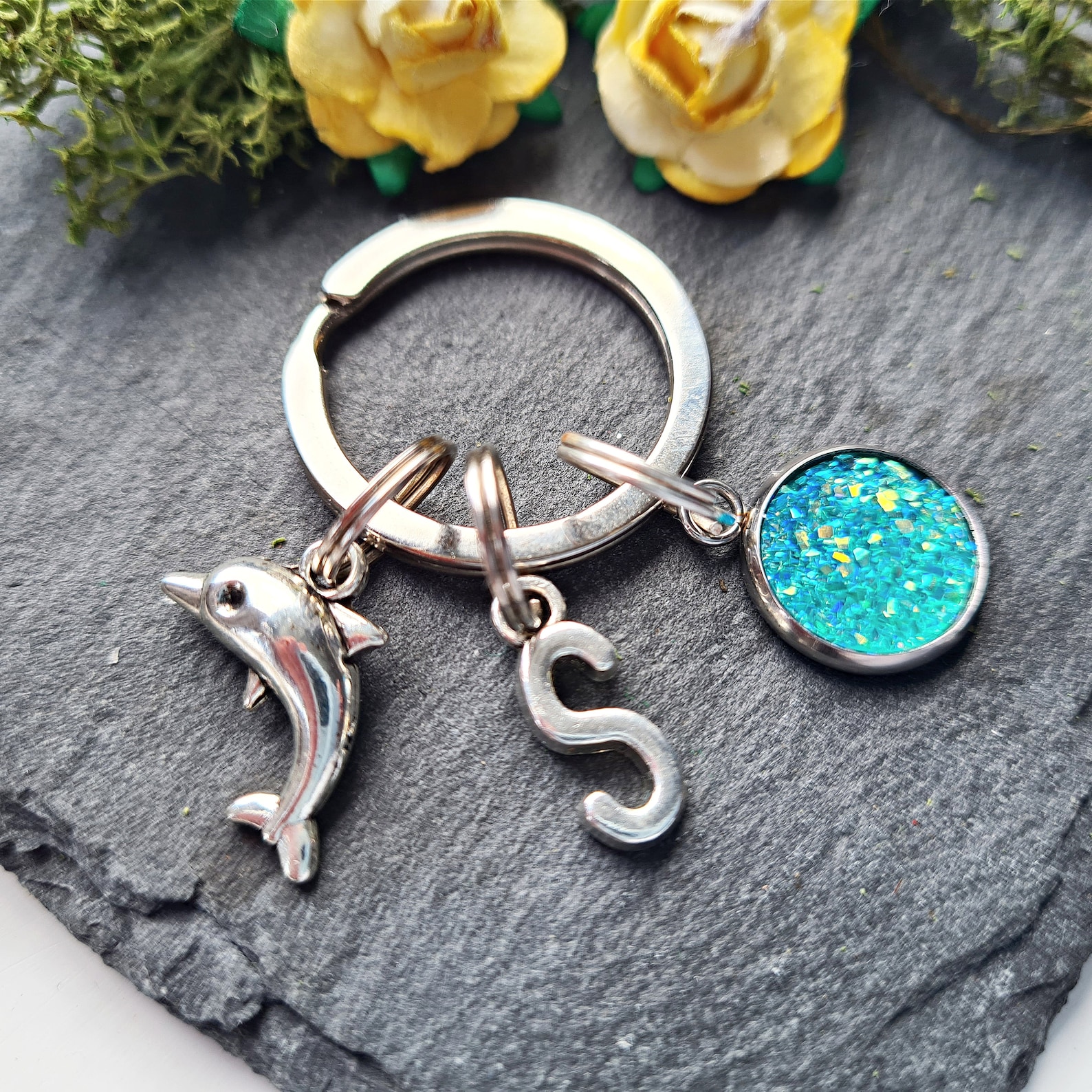 Personalised Dolphin Key Chain Dolphin Gift Ocean Keychain - Etsy UK