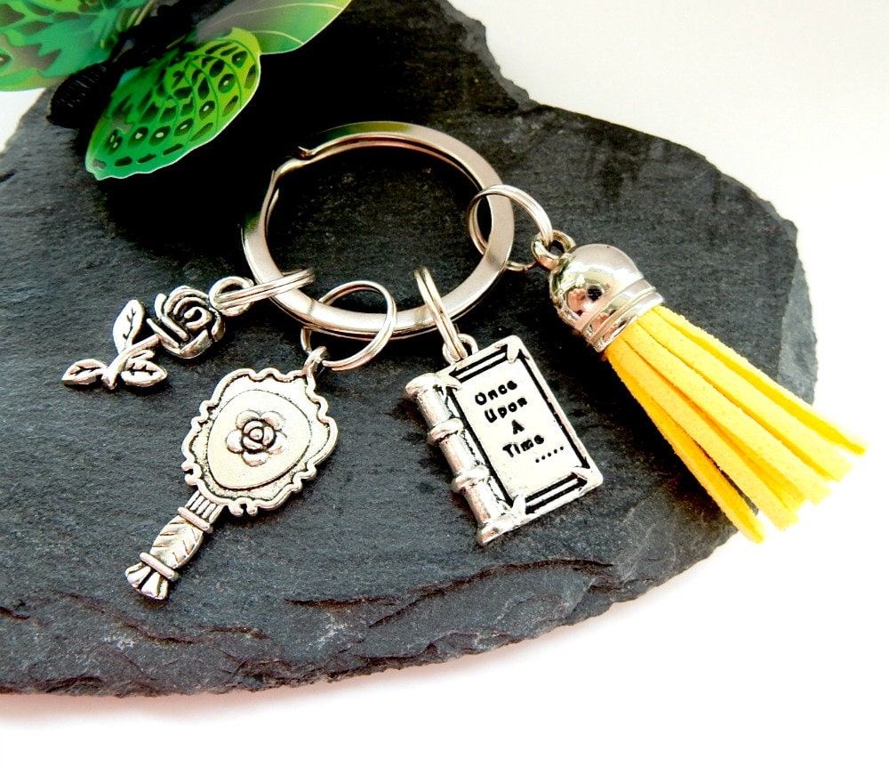Beauty and the Beast Keychain Fairytale gift Tale As Old As | Etsy