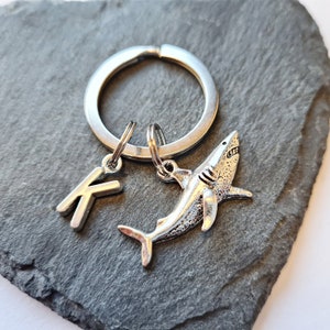 Personalised Shark Keychain, Shark Keychain, Ocean Gift, Sea Lover ...