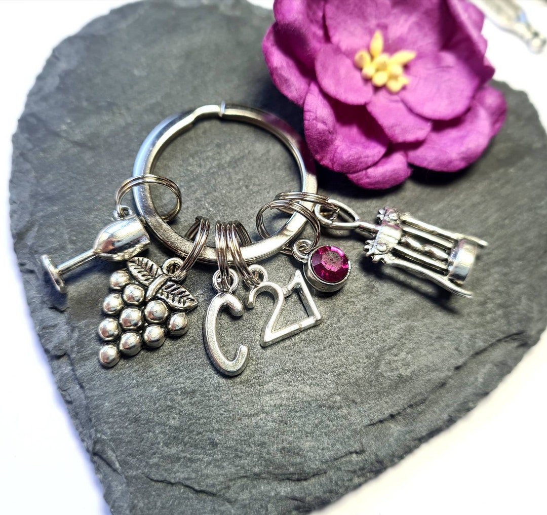 21st Birthday Gift Girls, 21st Birthday Keychain, Wine Gifts, Age Gifts ...