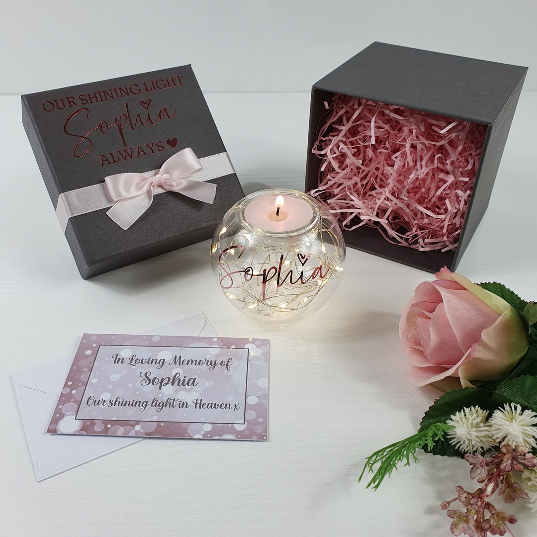 Memorial Candle With Gift Box | Sympathy Remembrance Candle ...