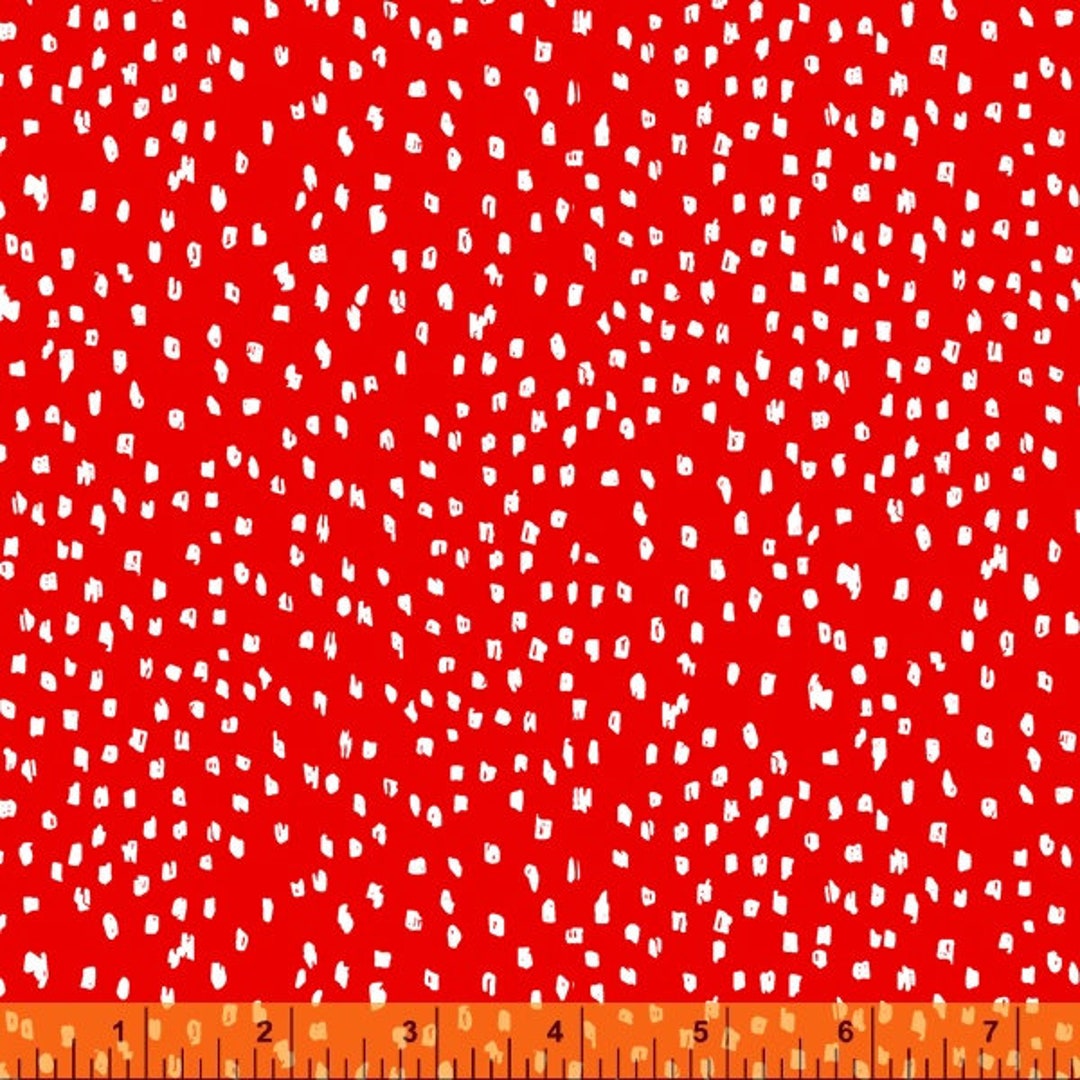 Merry and Mod Cherry Red Fabric Half Yard With White Dots - Etsy