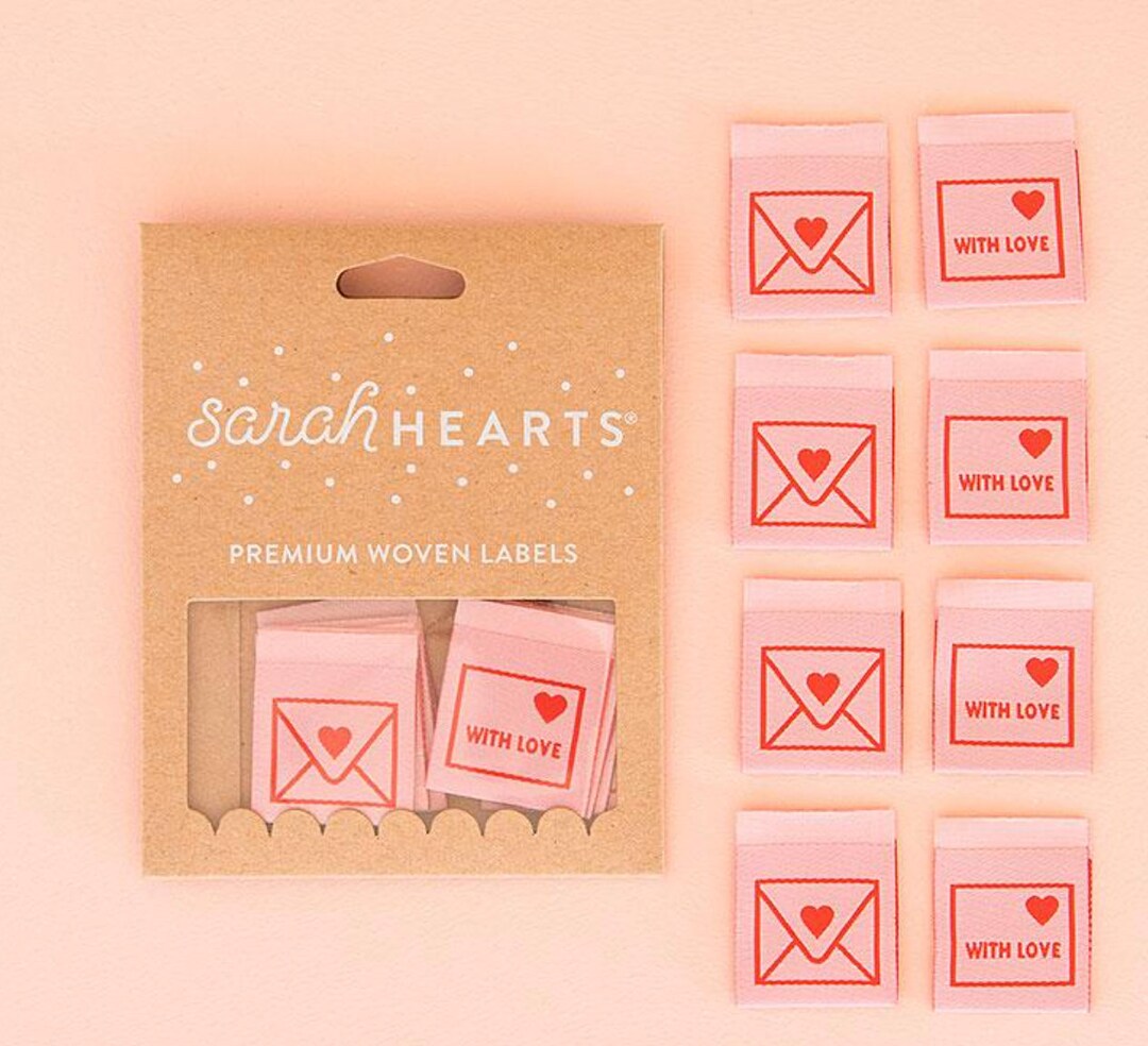 Sarah Hearts Sew in Labels Love Envelopes Eight 8 per Package - Etsy