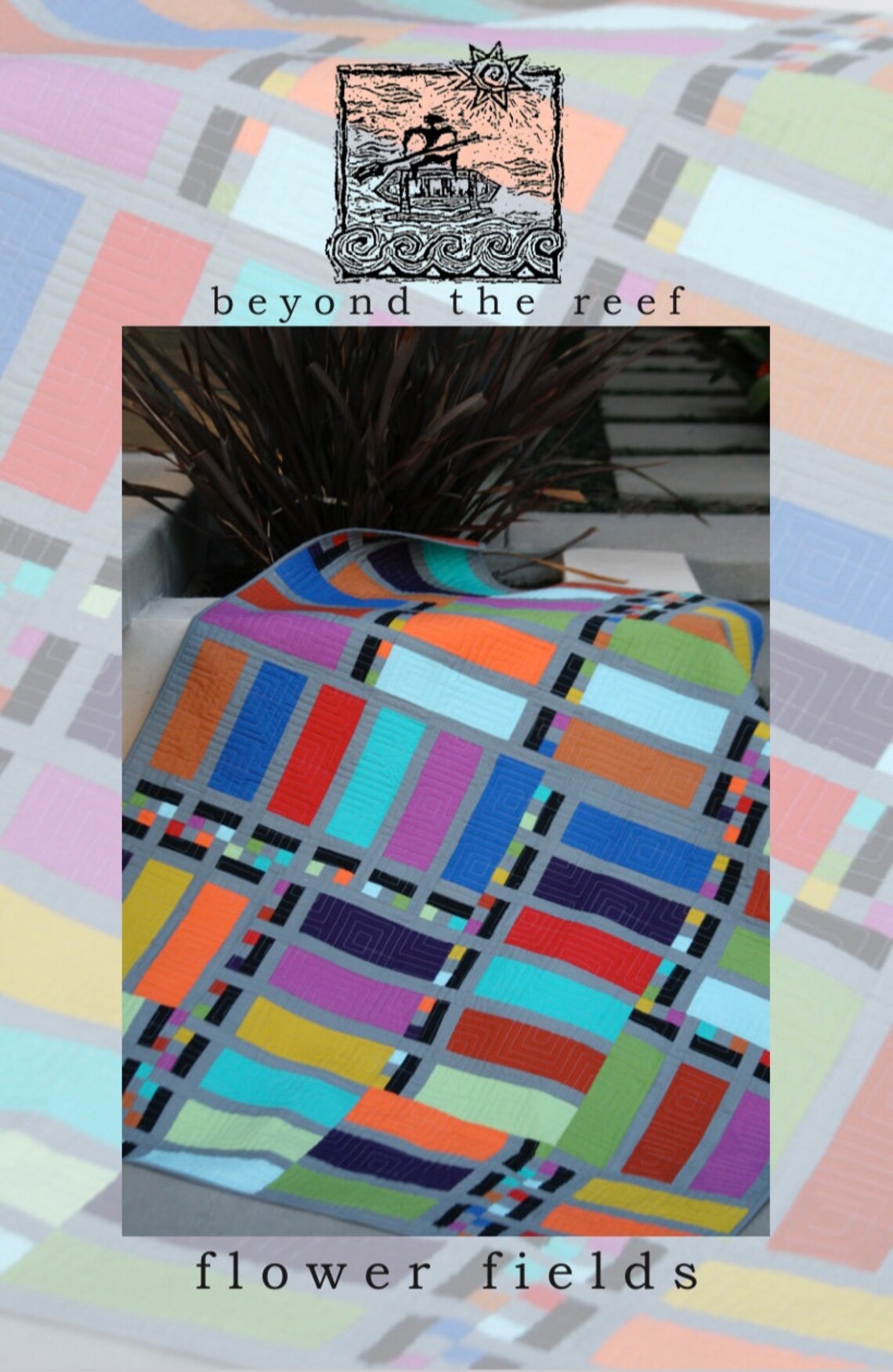 FLOWER FIELDS Quilt Pattern by Beyond the Reef Modern Quilt - Etsy