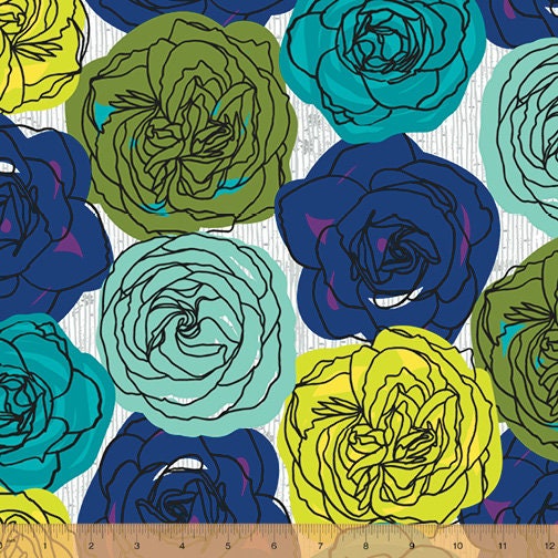 Norma Rose Fabric Rose Garden BTHY 52010 1 Quilting Cotton | Etsy