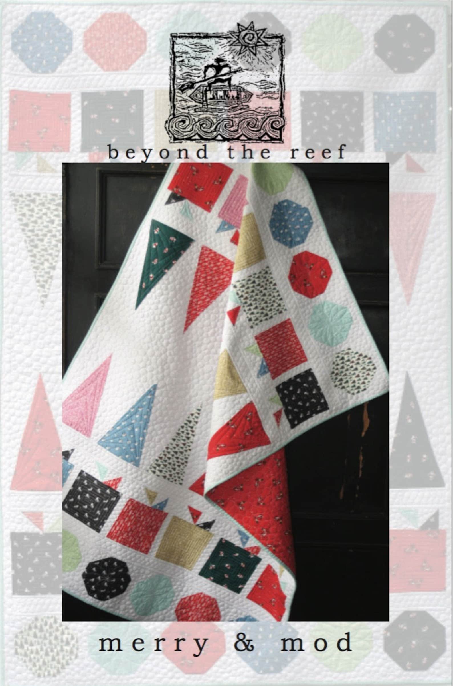 Merry and Mod Quilt Pattern Beyondthereef Natalie Barnes Modern ...