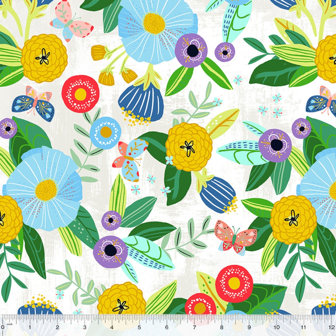 NEW RELEASE Abc's in Bloom Fabric Blooming Garden From Wild Meadow ...