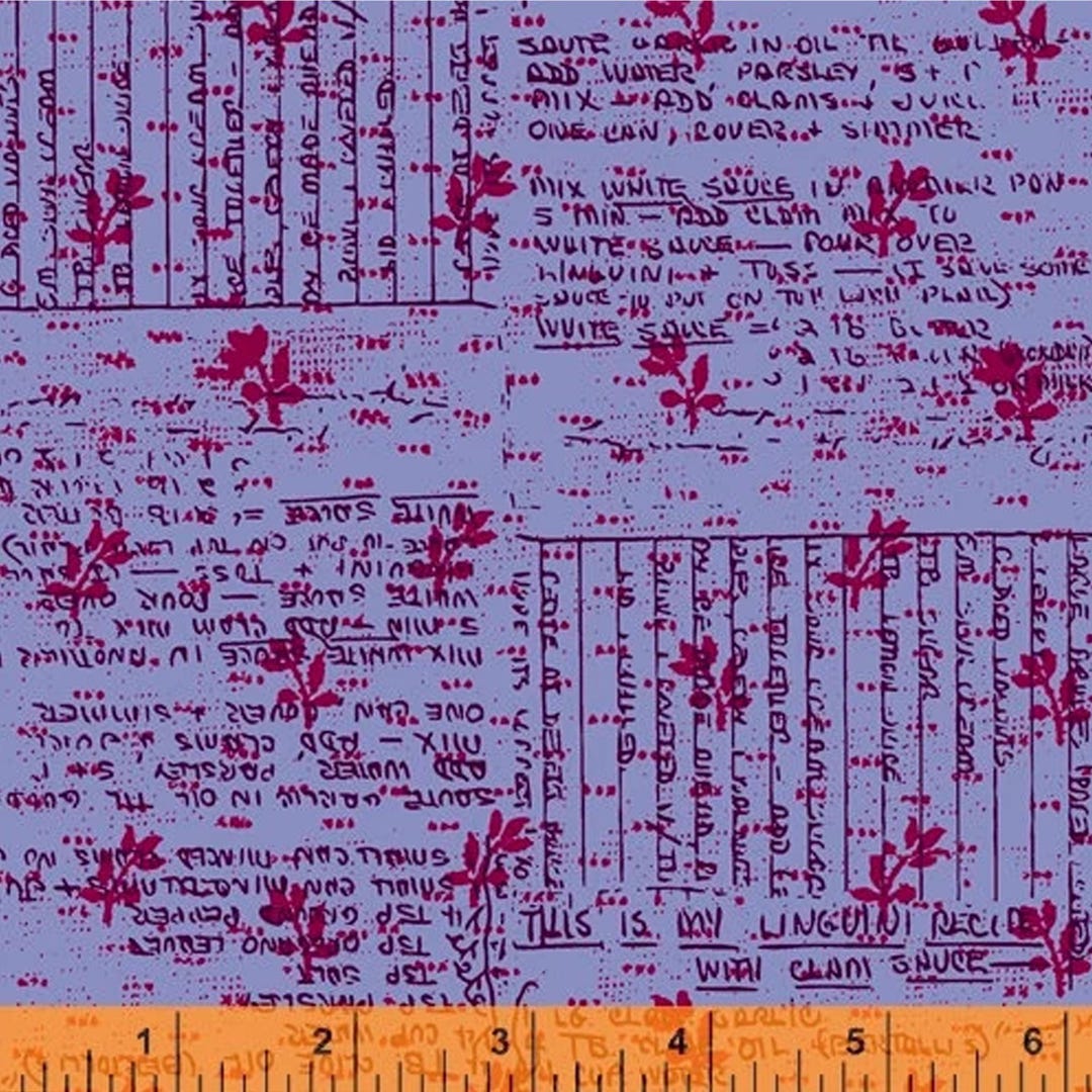 Norma Rose Fabric Purple Recipe Cards BTHY Natalie Barnes Windham ...