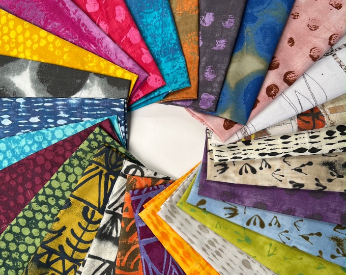 NEW Random Thoughts Fabric 26 Fat Quarters by Marcia Derse OEKO Tex ...