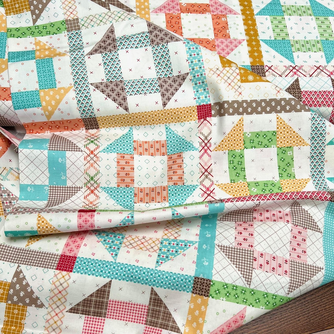 Lori Holt Prim Churndash Fabric BTY by the Yard Color Cream C9708-CREAM Riley Blake - Etsy