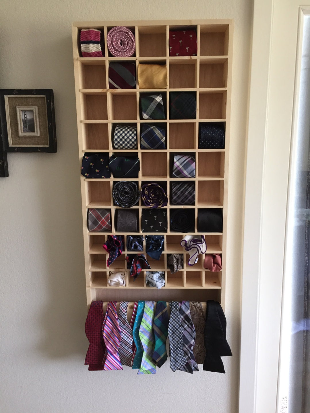 Wall Hung Tie & Pocket Square Caddy - Etsy