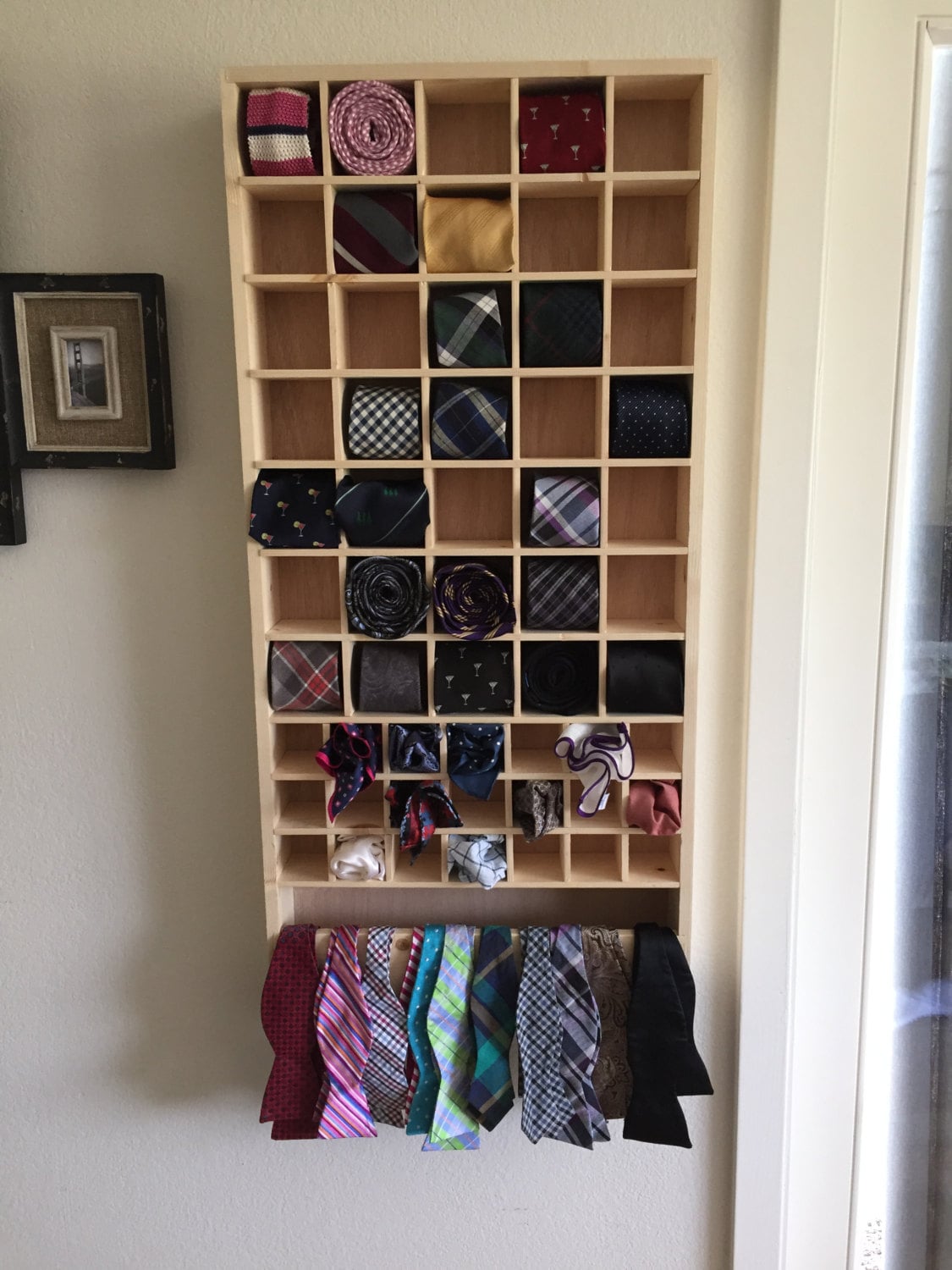 Wall Hung Tie & Pocket Square Caddy - Etsy