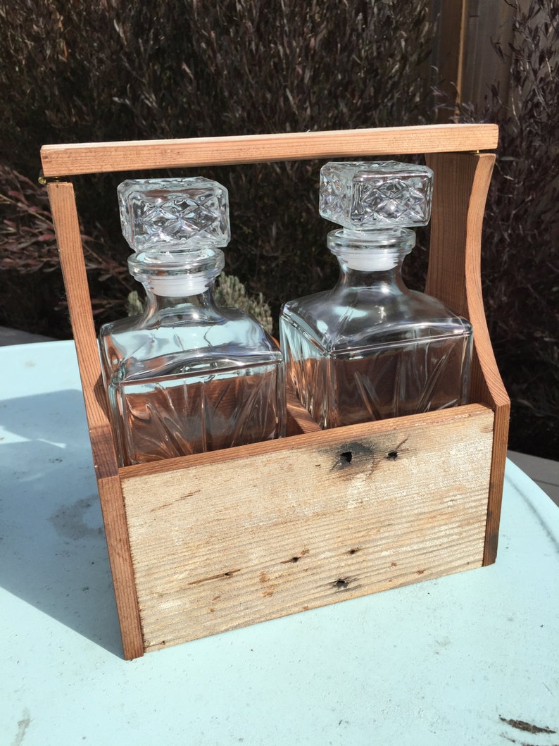 Rustic Liquor Decanter Valet - Etsy