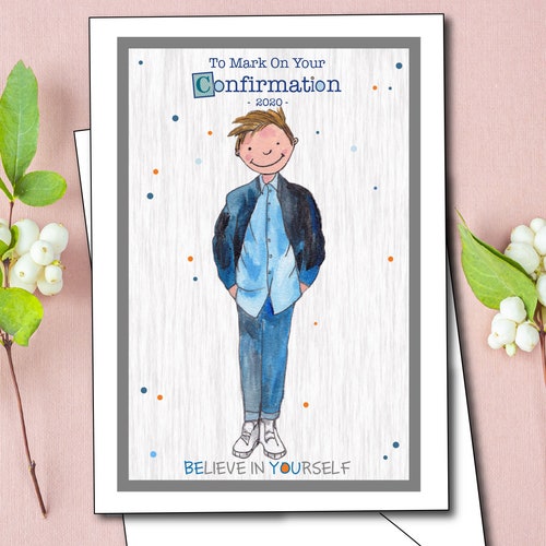 Boys Personalised Confirmation Card/keepsake Confirmation | Etsy