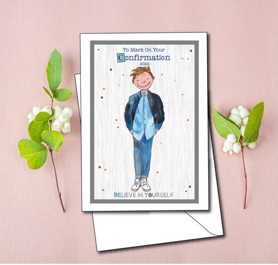 Boys Personalised Confirmation Card/keepsake Confirmation | Etsy