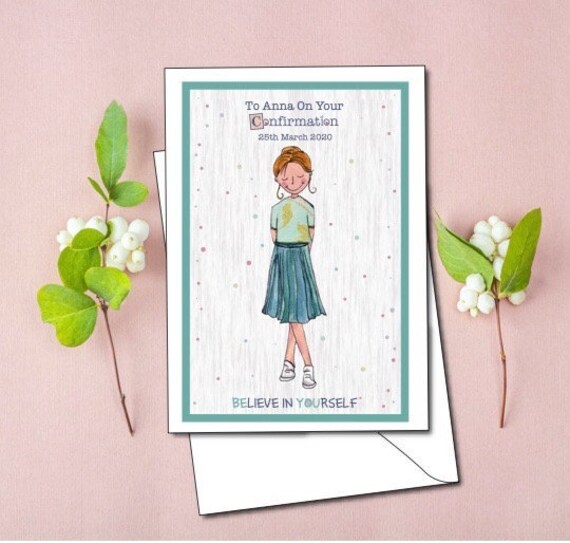 Girls Personalised Confirmation Card/keepsake Confirmation - Etsy