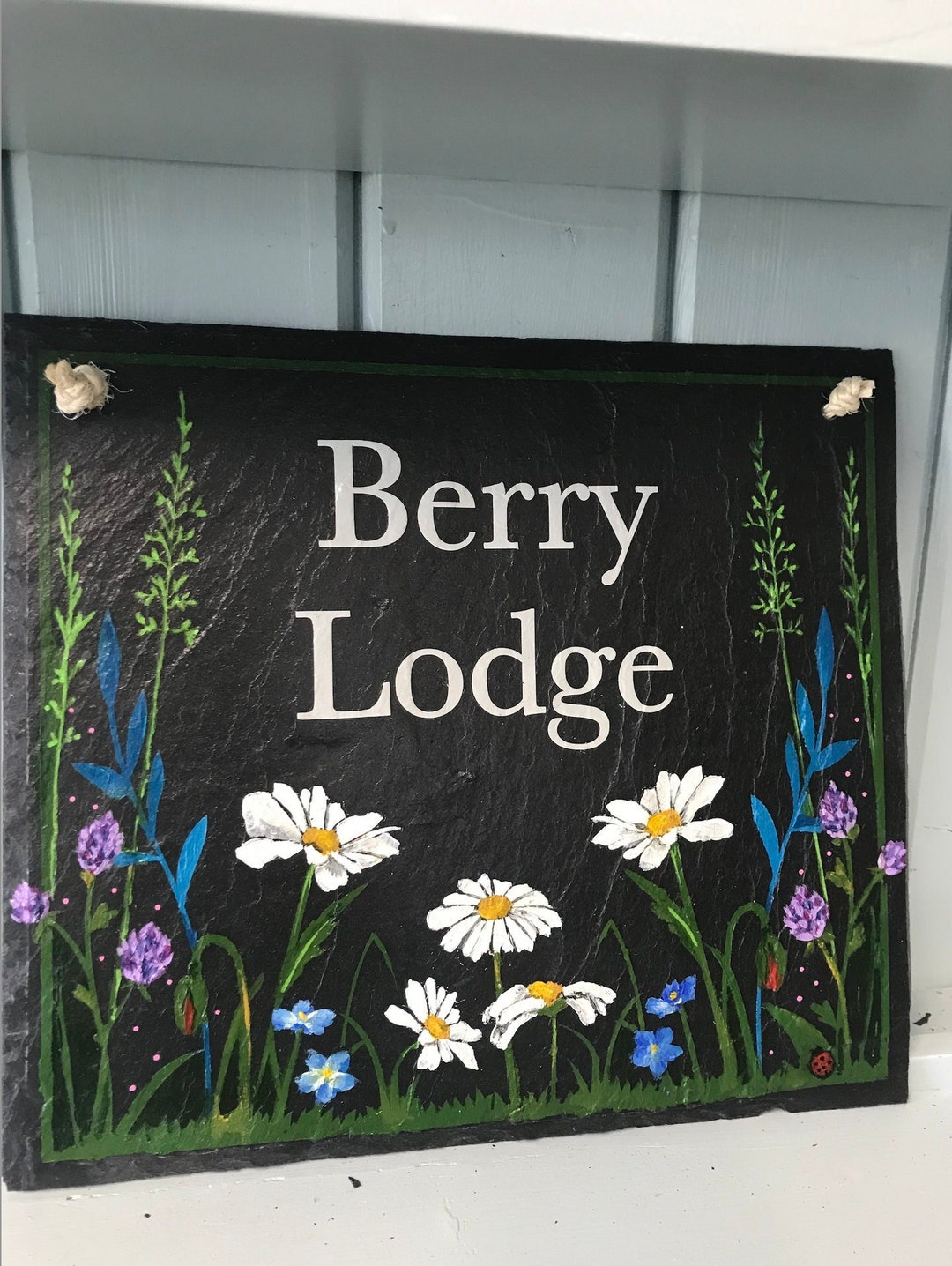 Wild Garden House Plaque, Wild Garden Sign, Daisy Garden Sign, Rustic ...