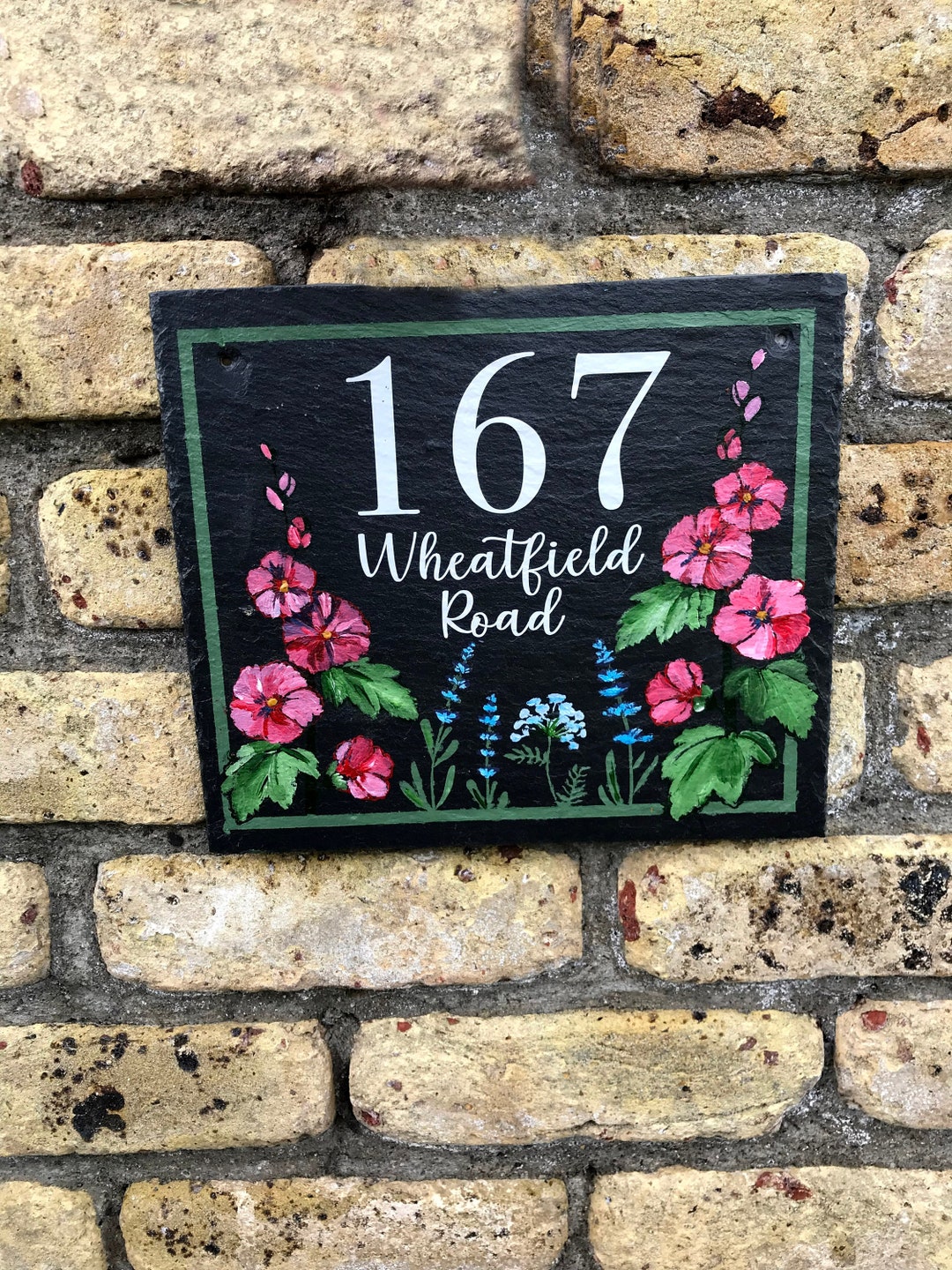 Door Number Sign, Door Number Plaque, House Numbers, Natural Slate ...