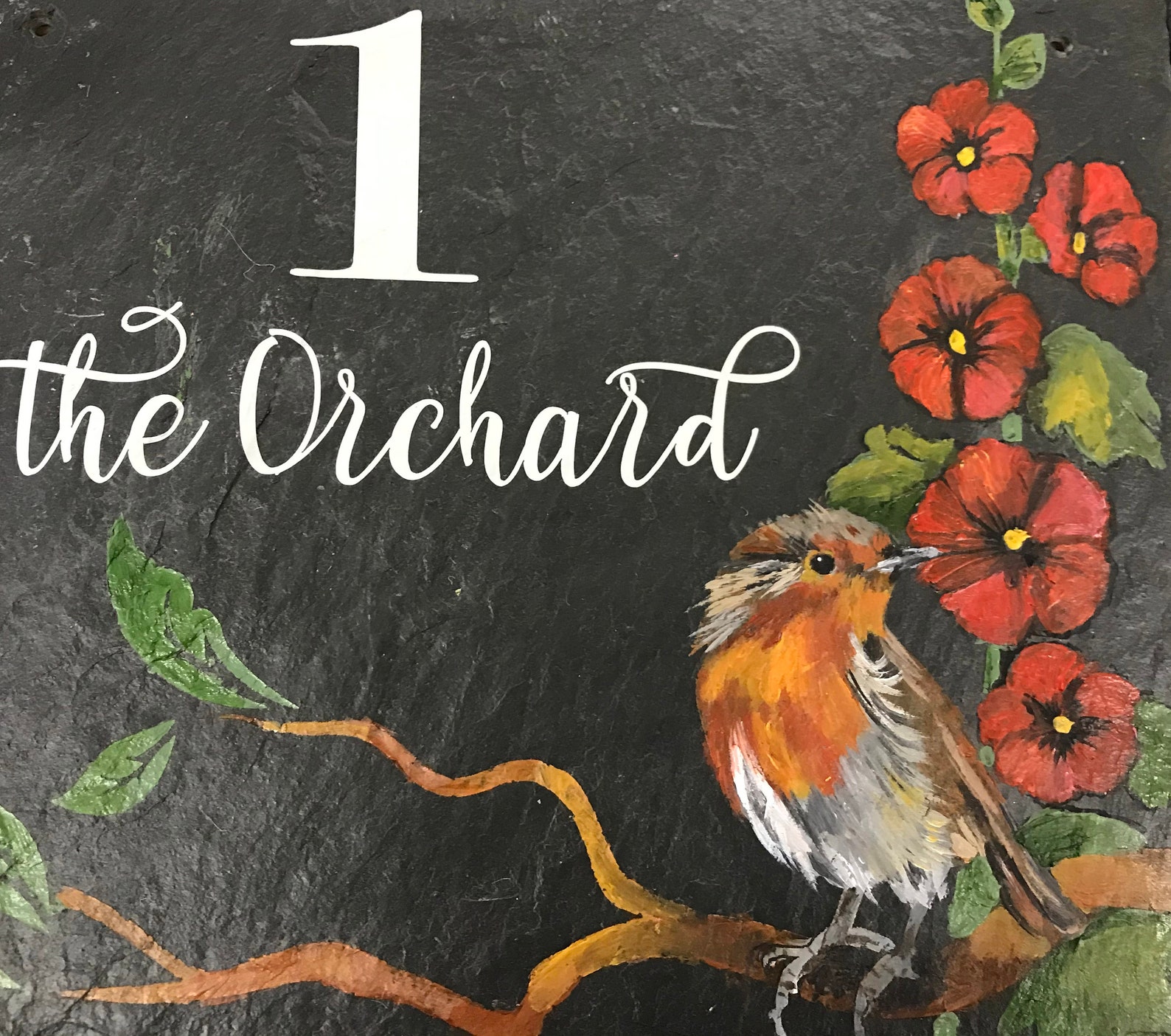 Rustic Door Number Sign Robin Slate Door Sign Door Number - Etsy