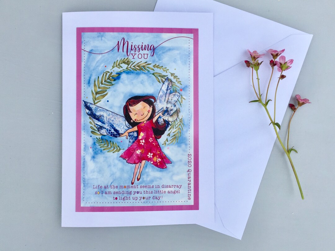 Angel Card Missing You Cards Thinking of You Positive Greeting - Etsy