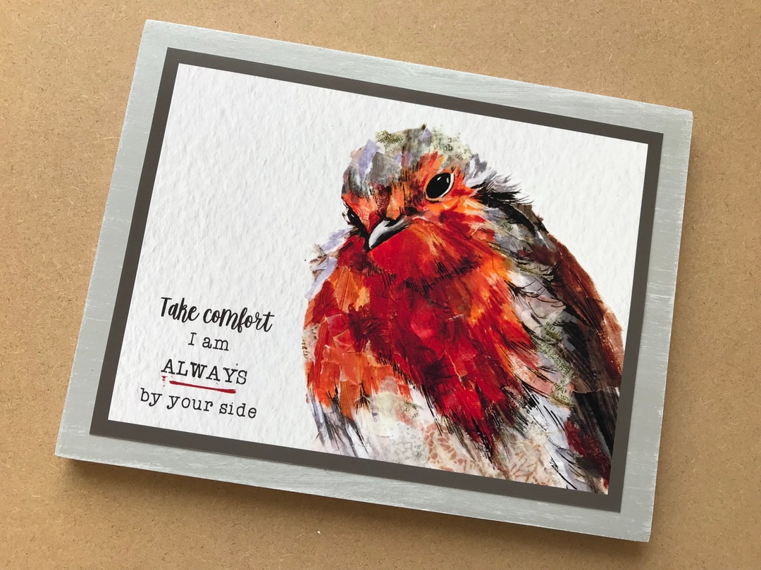 Special Sympathy Gift, Robin Print, Robin Artwork, Robin Sympathy Gift ...