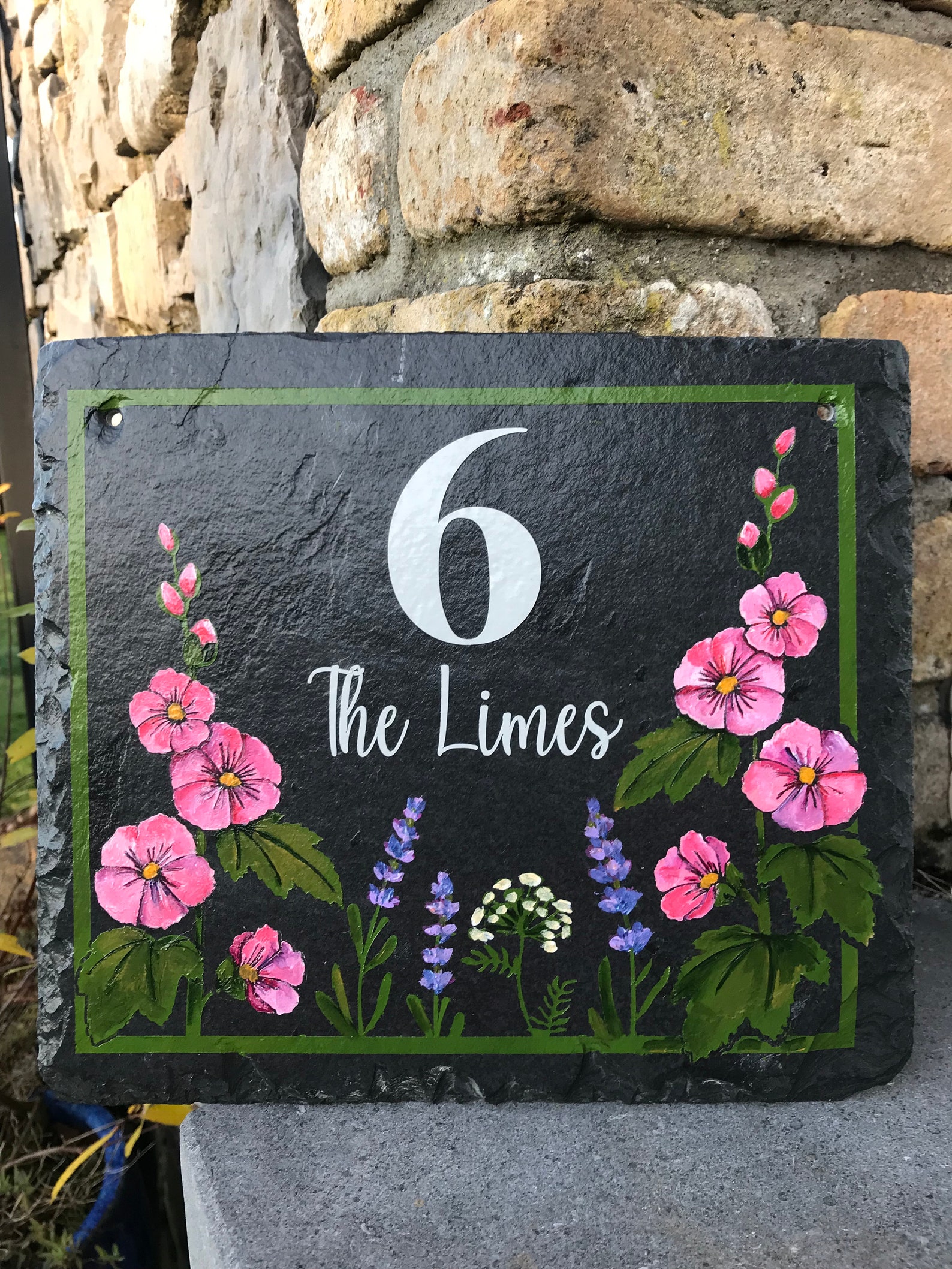 Door Number Sign, Door Number Plaque, House Numbers, Natural Slate ...