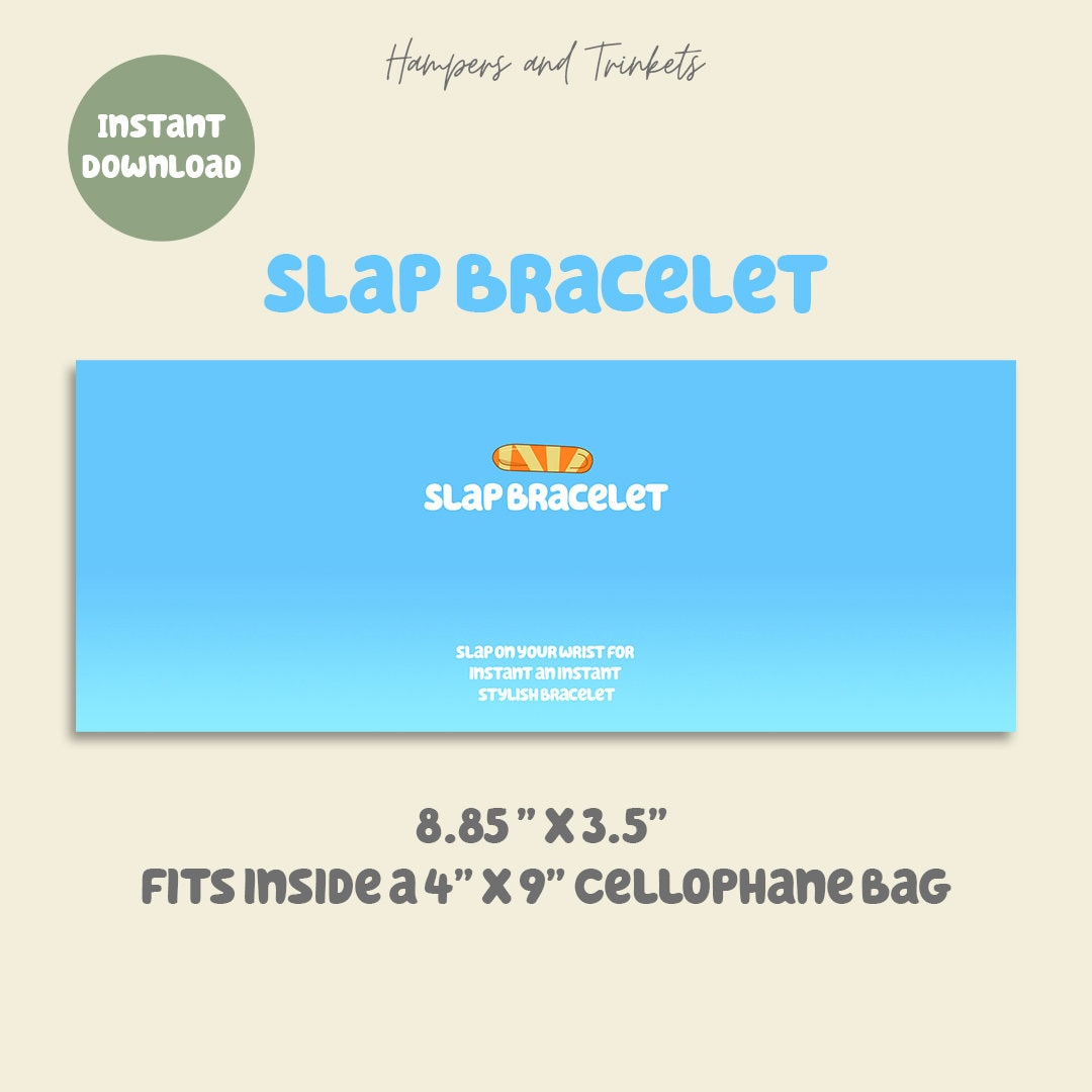 Bluey Party Favor Slap Bracelets Digital Download Bluey - Etsy Australia