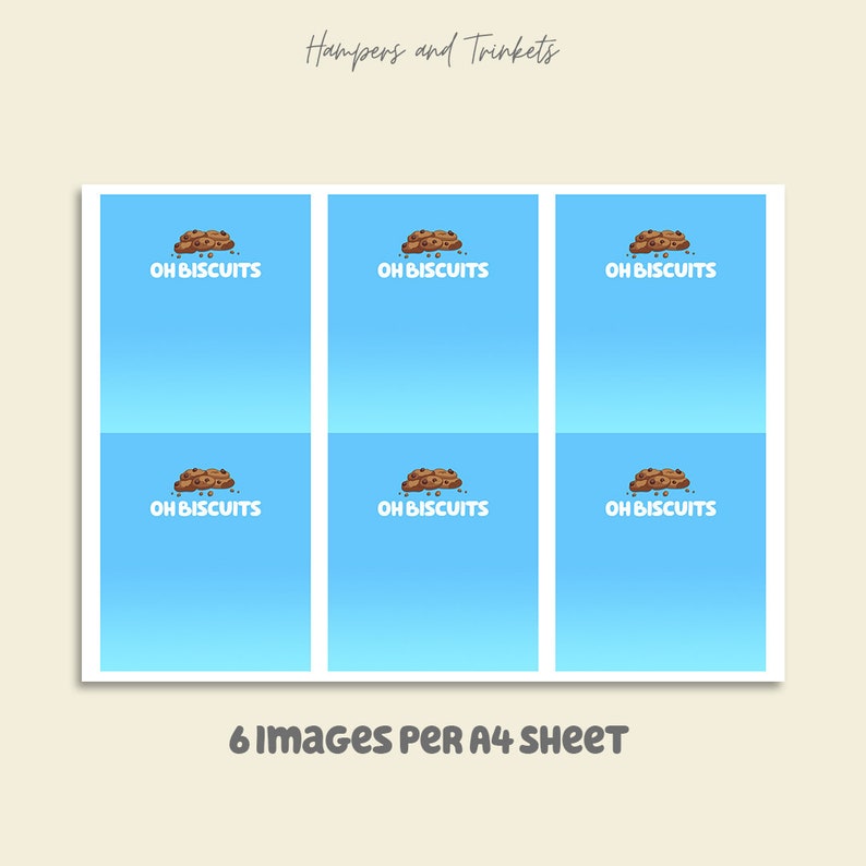 Bluey Party Favor Oh Biscuits Digital Download Bluey - Etsy Canada