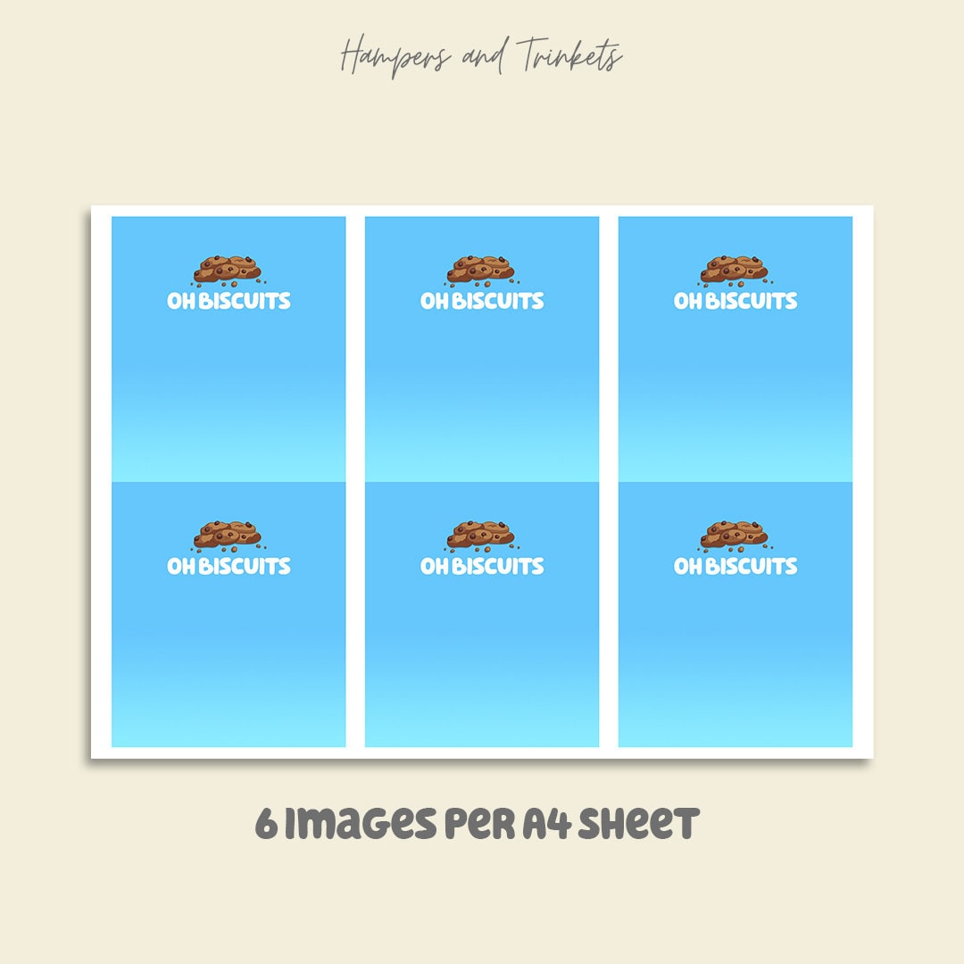 Bluey Party Favor Oh Biscuits Digital Download Bluey - Etsy Canada