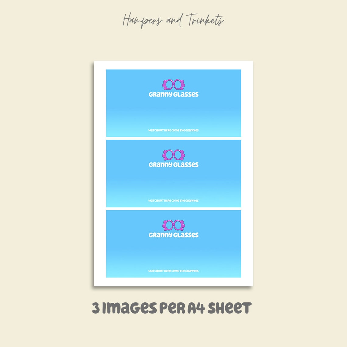 Bluey Party Favor Granny Glasses Digital Download Bluey Etsy