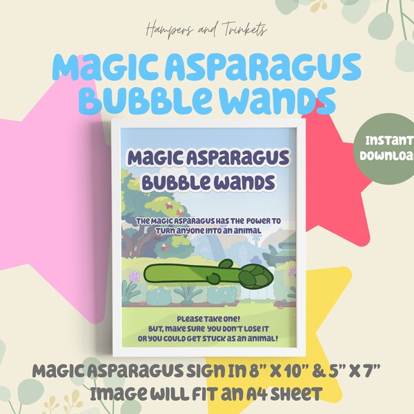 Magic Asparagus Sign - Etsy