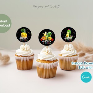 Hey Cupcake Toppers Dancing Fruit Cupcake Toppers DIY Printable ...