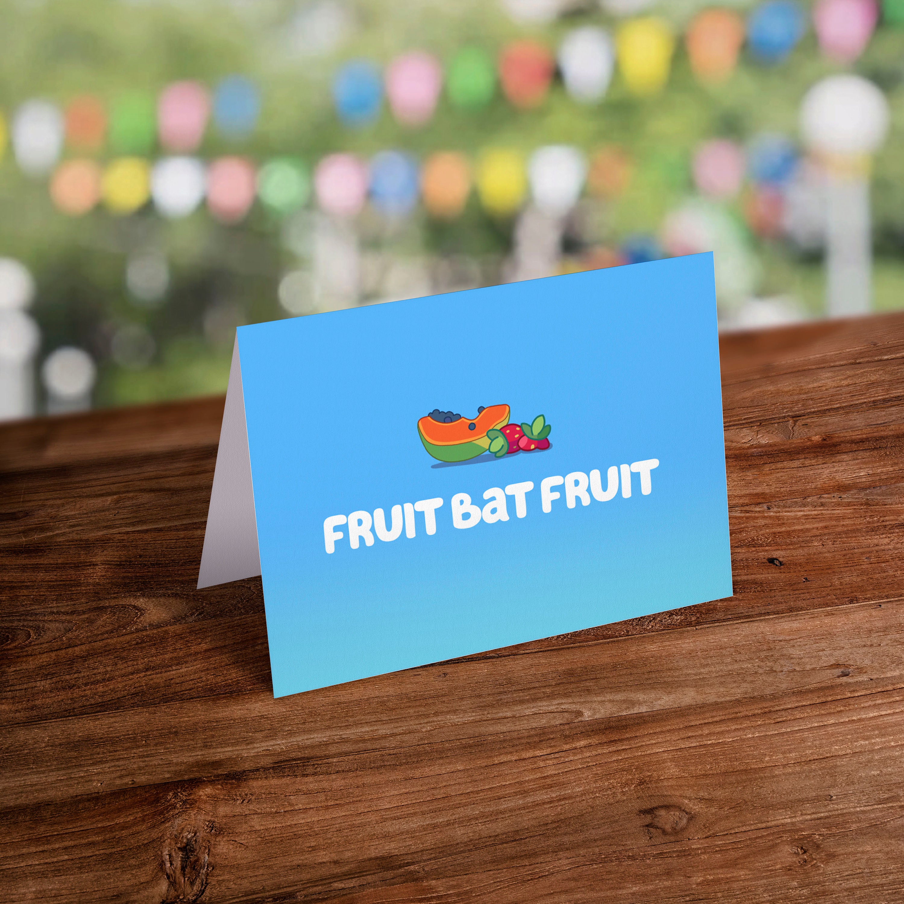 Bluey Themed Food Tent Card Fruit Bat Fruit: Digital - Etsy Australia