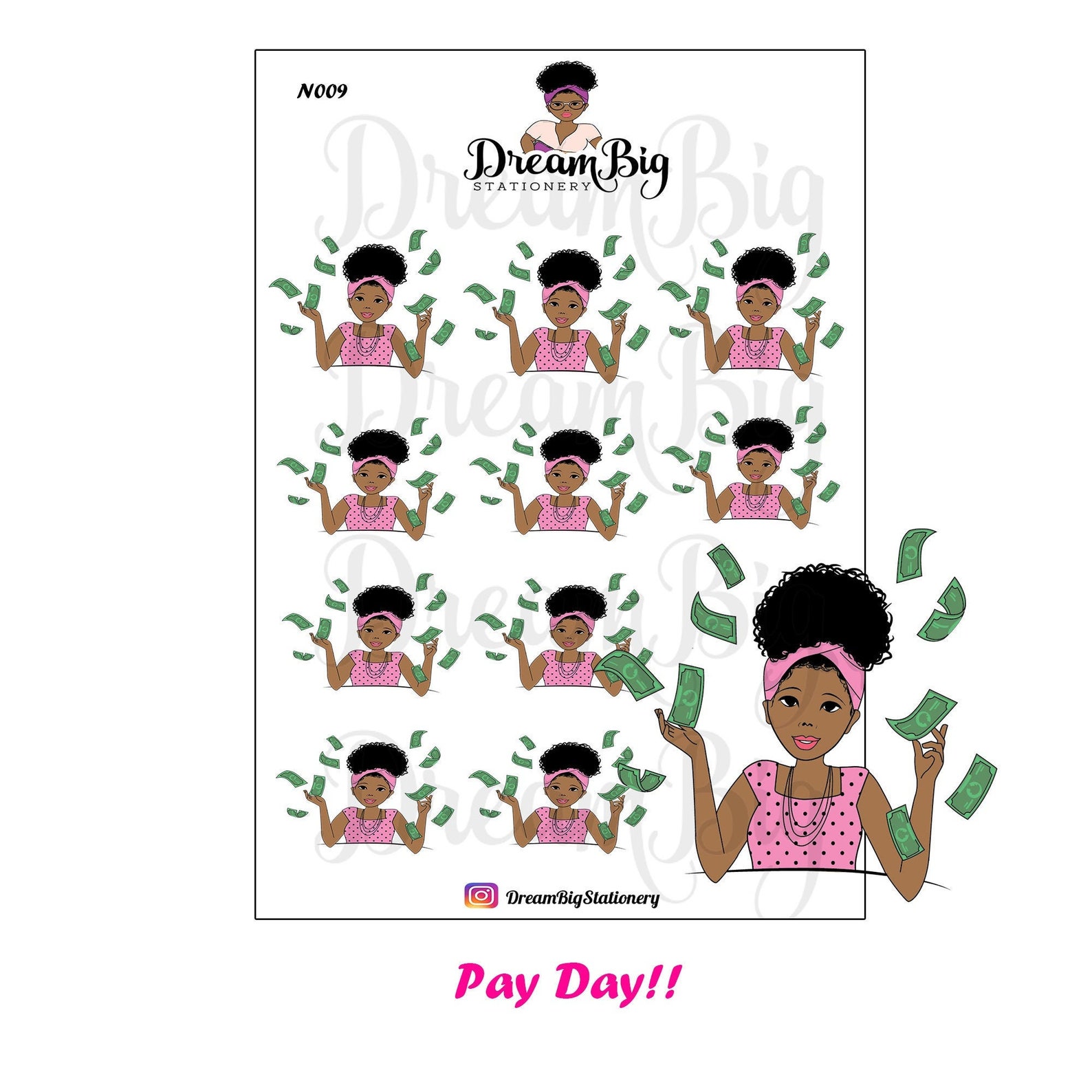 Payday Planner Sticker, Cute Sticker, UK Stickers, Black Girl Magic - Etsy