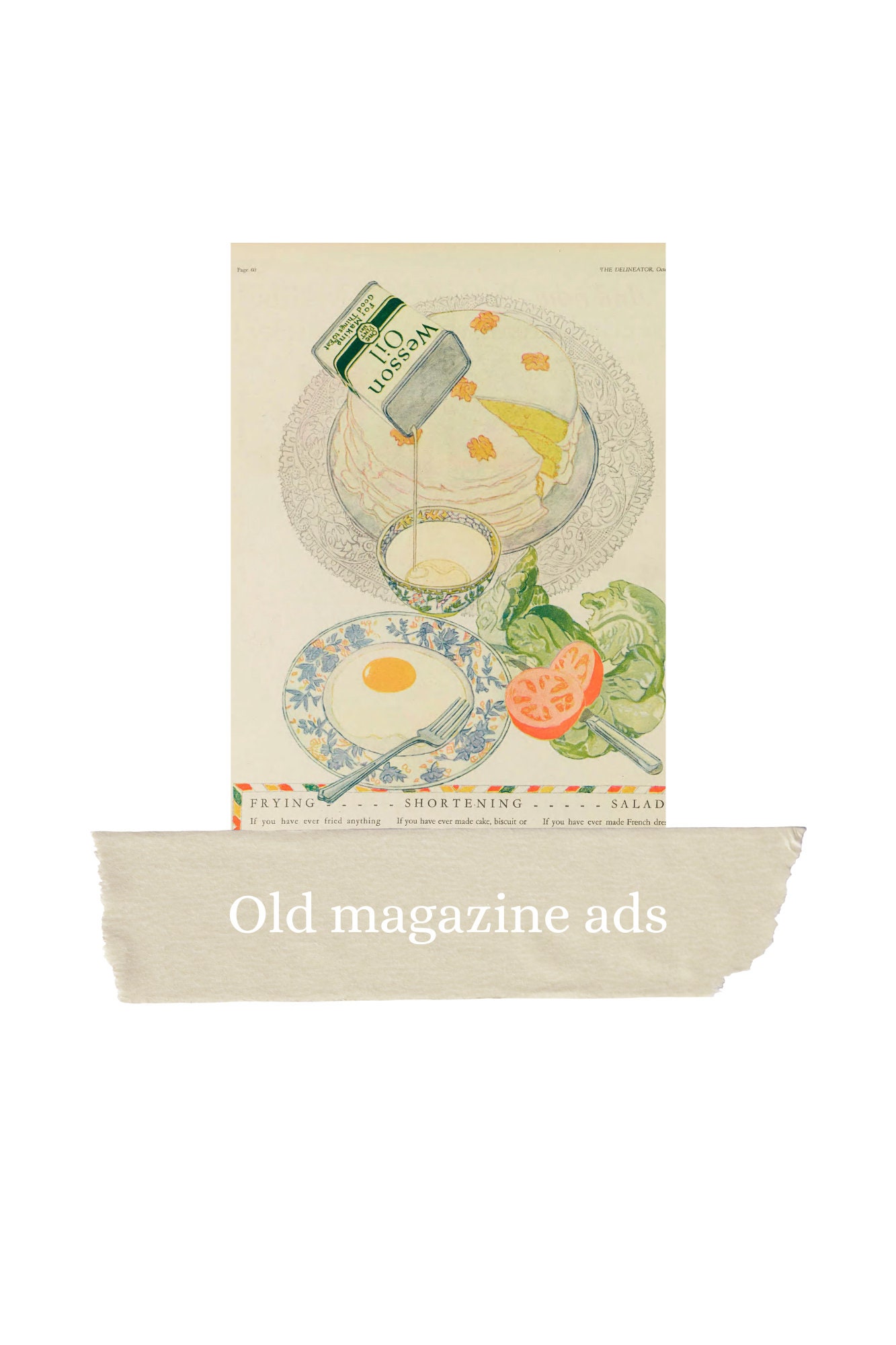 Old Vintage Magazine Food Advertising Prints X5 High Quality and ...