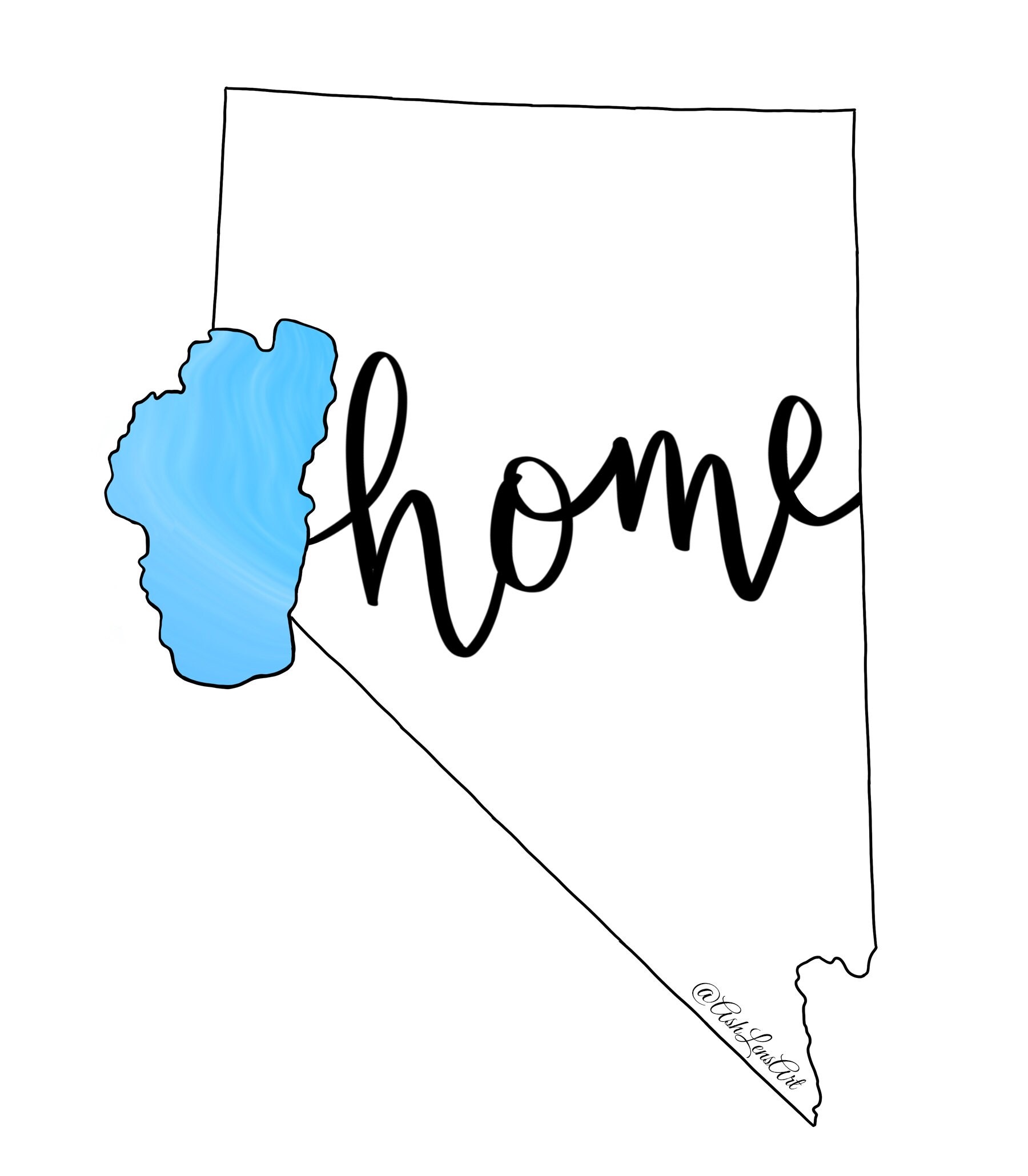 Home is Nevada Sticker - Home Sticker - Nevada Sticker - Lake Tahoe ...