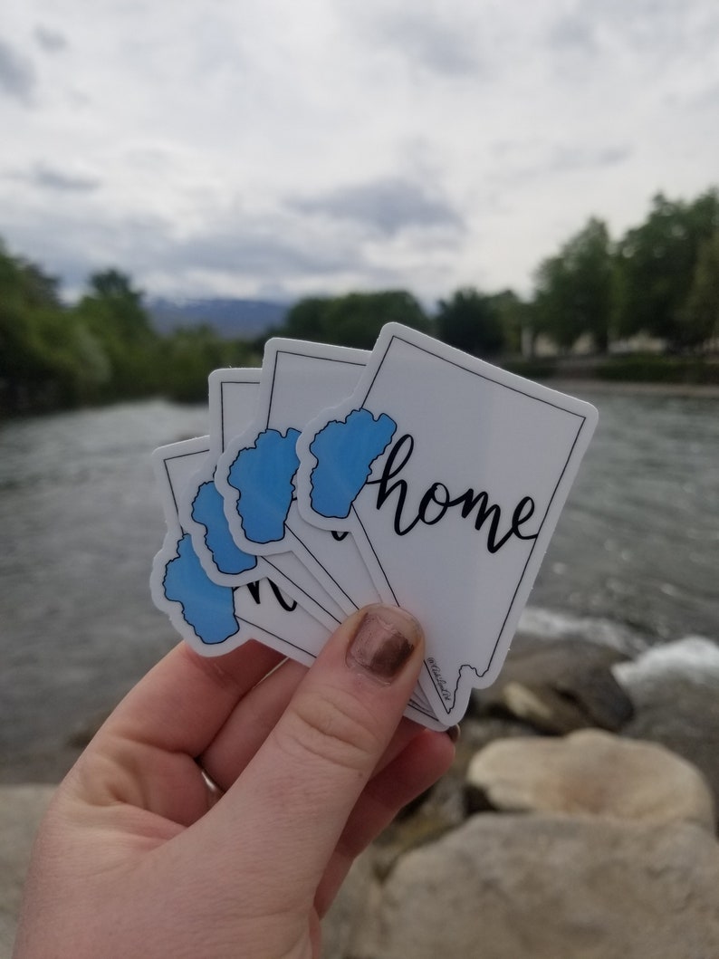 Home is Nevada Sticker - Home Sticker - Nevada Sticker - Lake Tahoe ...