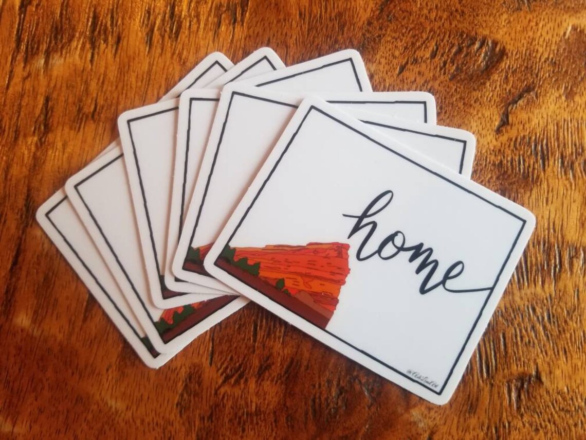 Red Rocks Colorado Home Sticker - Colorado Sticker - Red Rocks Sticker ...