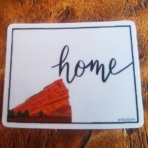 Red Rocks Colorado Home Sticker - Colorado Sticker - Red Rocks Sticker ...