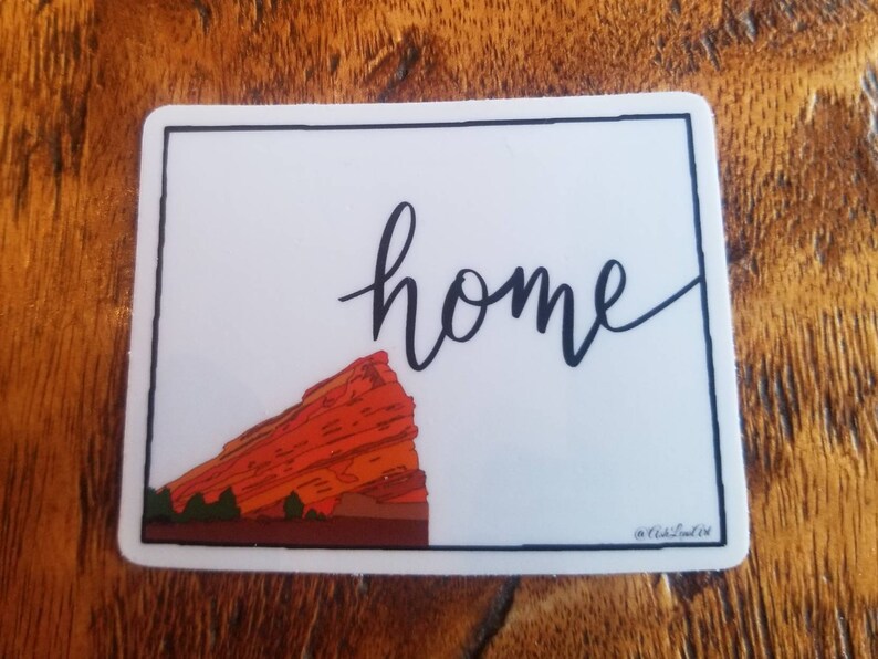 Red Rocks Colorado Home Sticker - Colorado Sticker - Red Rocks Sticker ...