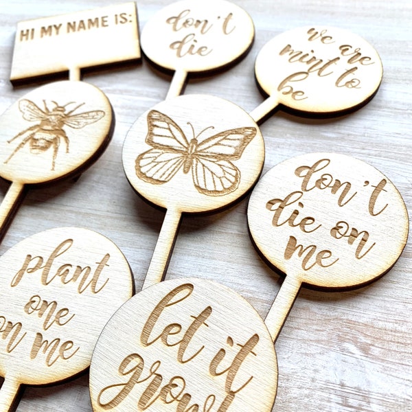 Plant Name Tags - Etsy