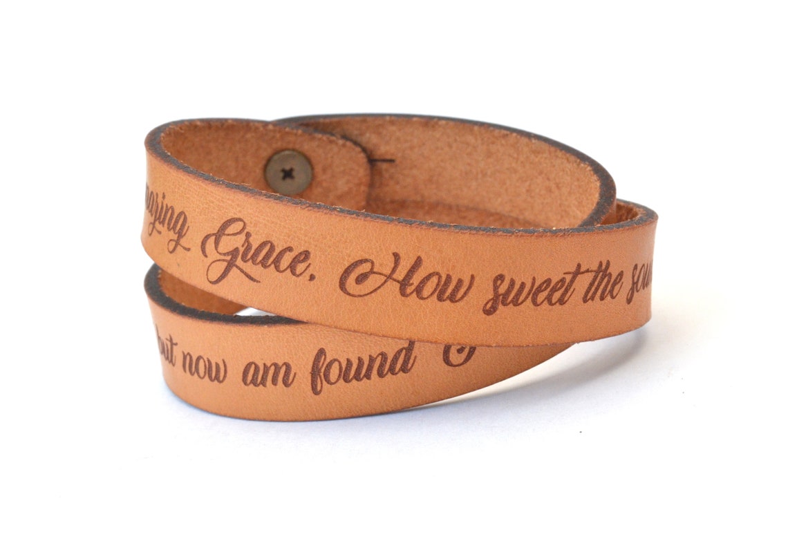Amazing Grace Double Wrap Leather Bracelet Religious Gift - Etsy