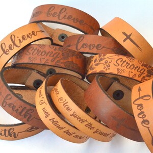 Amazing Grace Double Wrap Leather Bracelet - Religious Gift - Classic ...
