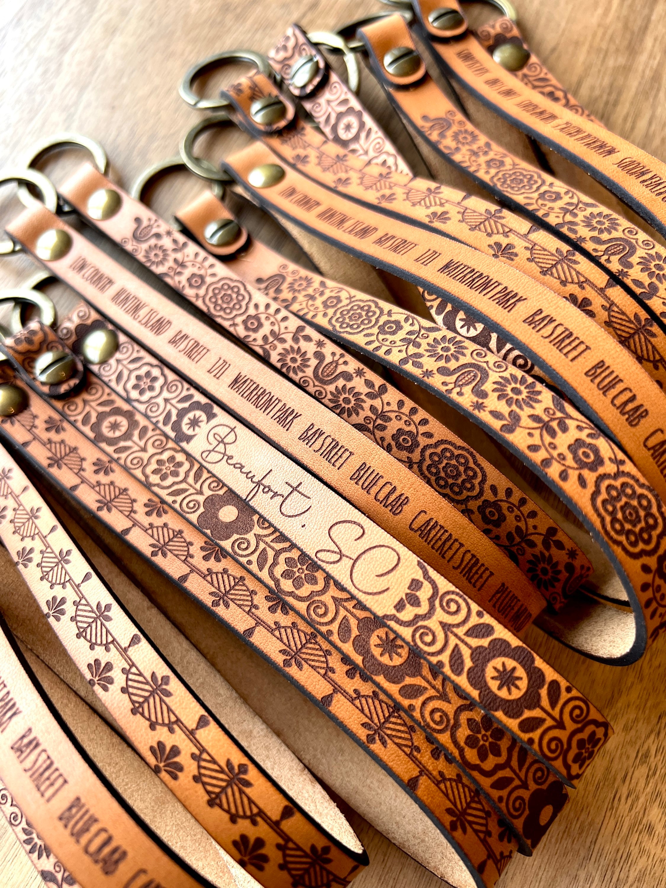Custom Scripture Wristlet Keychain - Christian Gift Engraved Leather ...
