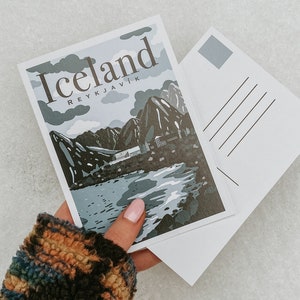 Iceland Postcard | Reykjavik Postcard | Iceland Art | Iceland Print ...