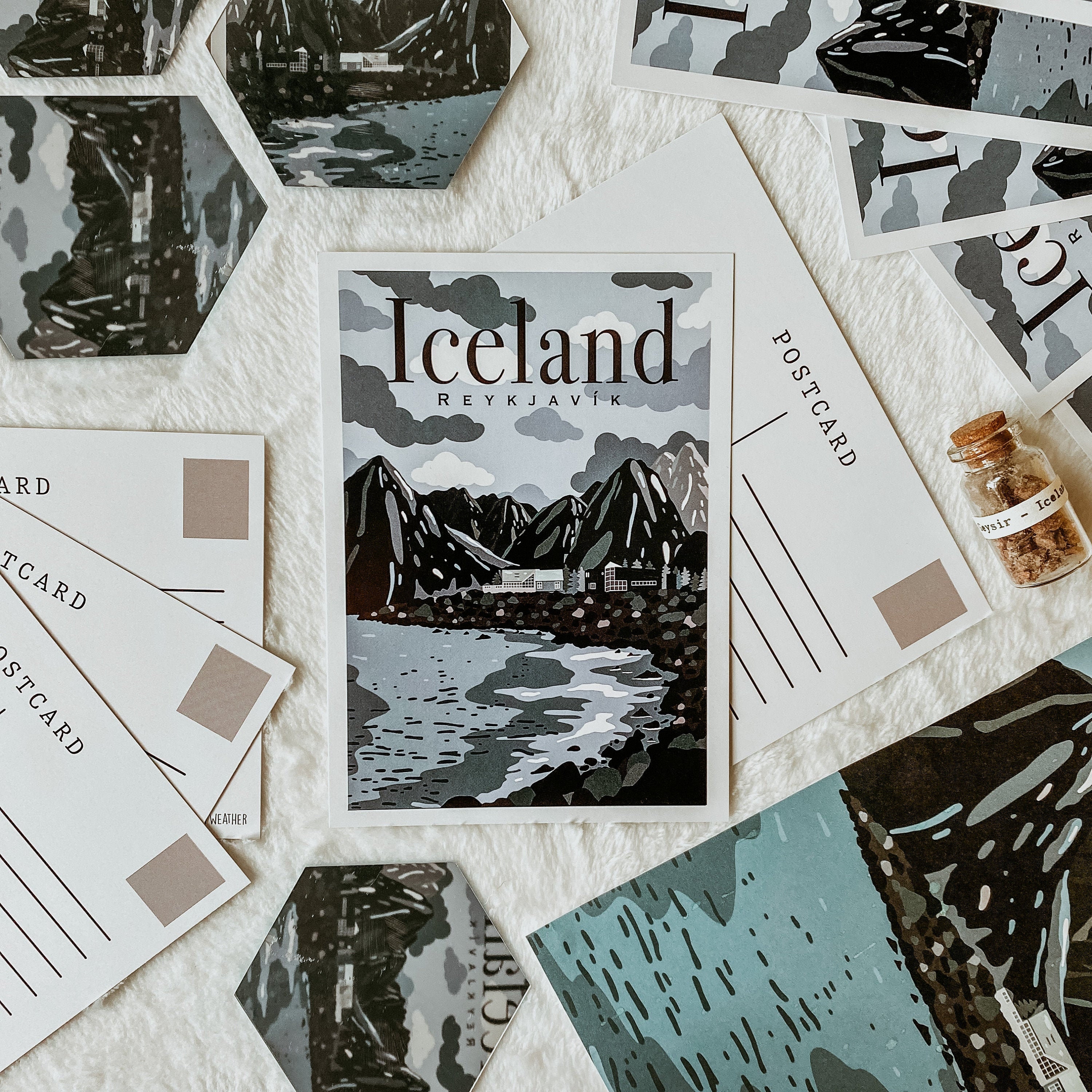 Iceland Postcard | Reykjavik Postcard | Iceland Art | Iceland Print ...