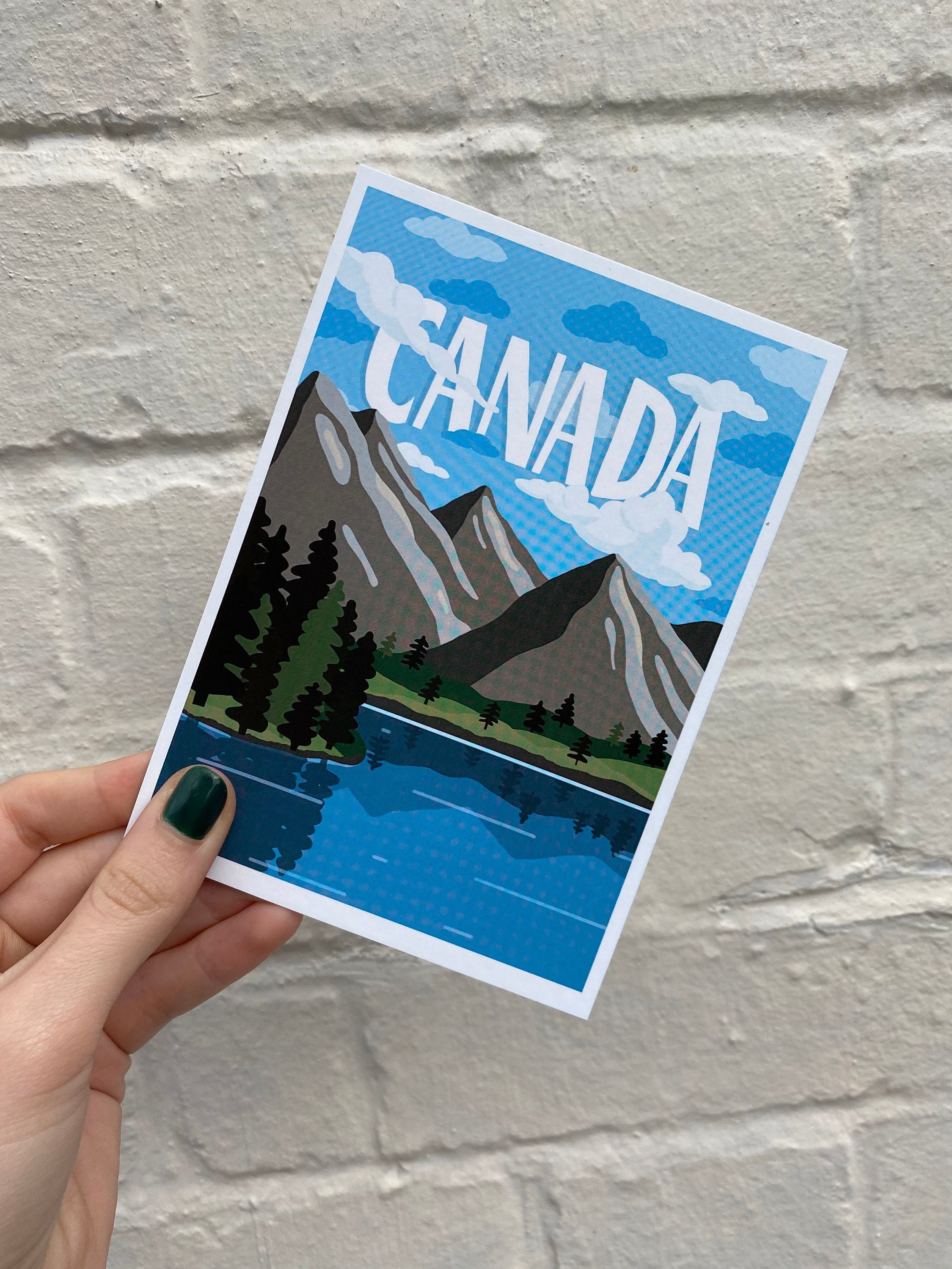 Canada Postcard Canadian Rockies Travel Postcard - Etsy UK