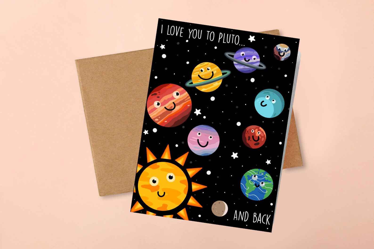 Space Card I Love You Card Planet Card Anniversary Card - Etsy