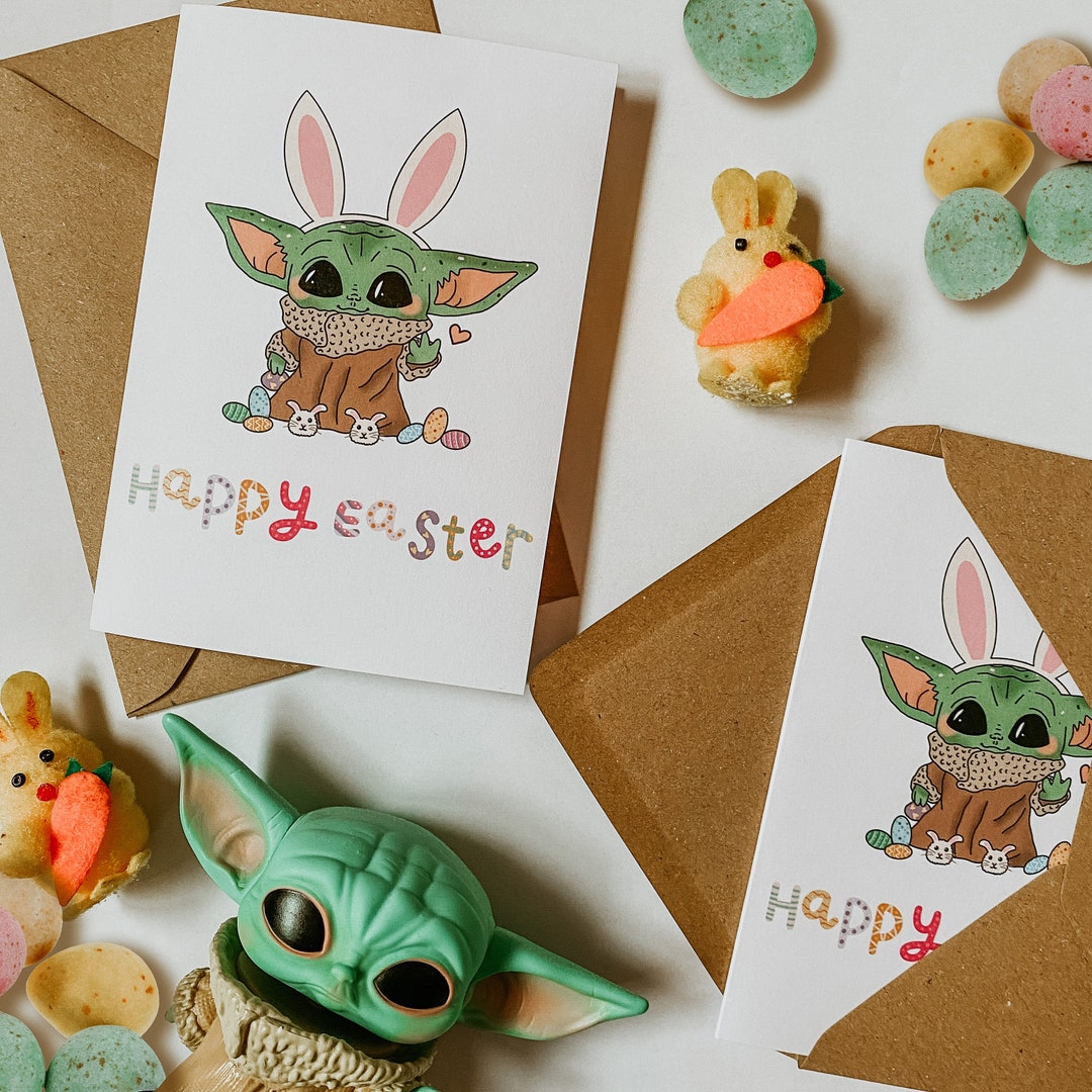 Happy Easter Card Star Wars Card Baby Yoda Card Easter Star Wars Easter ...